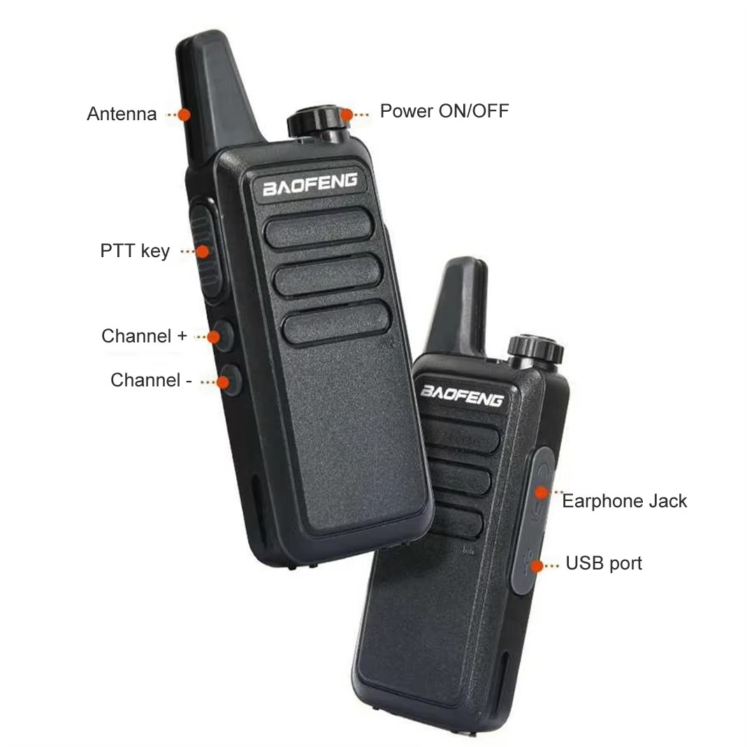 COD Baofeng BF R5 Walkie Talkie 2 Piece Set Handheld Mini Ultrathin ...