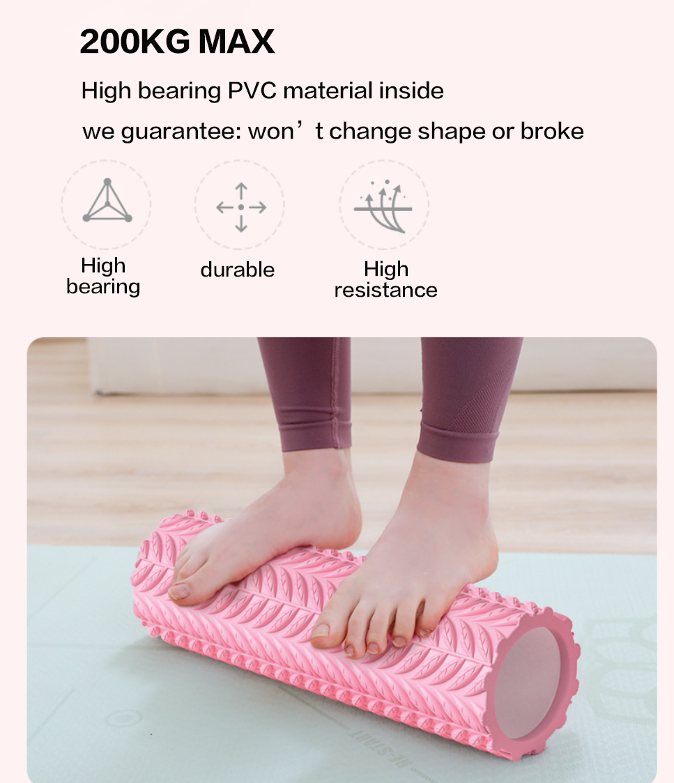 SunnyFit Foam Roller Yoga Roller Leaf Shaped Massage Point Deep Tissue ...