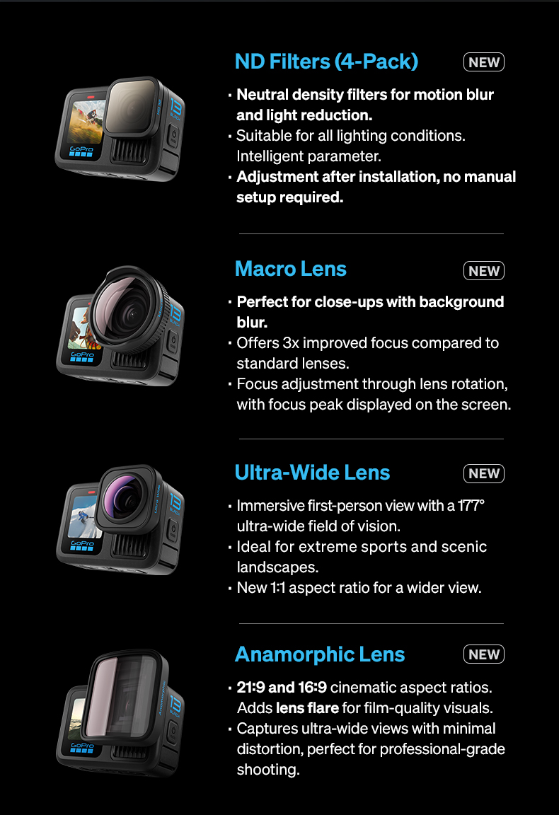 [1 Year Warranty]GoPro HERO13 Black + Accessories Bundle Action Camera ...