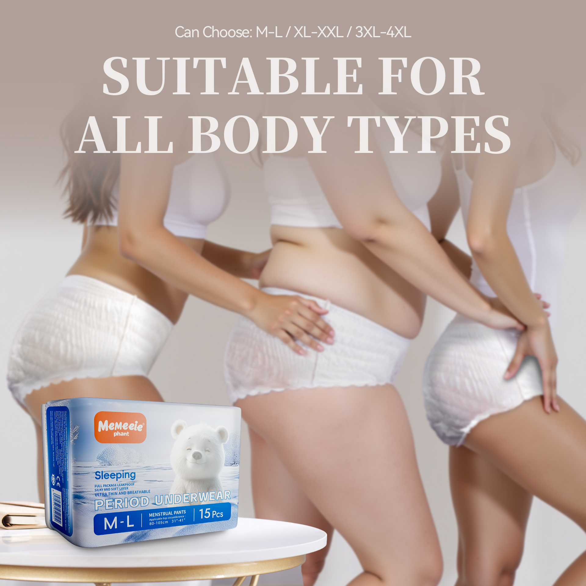 meimeeie-15-pieces-pack-sanitary-napkin-pants-disposable-menstrual