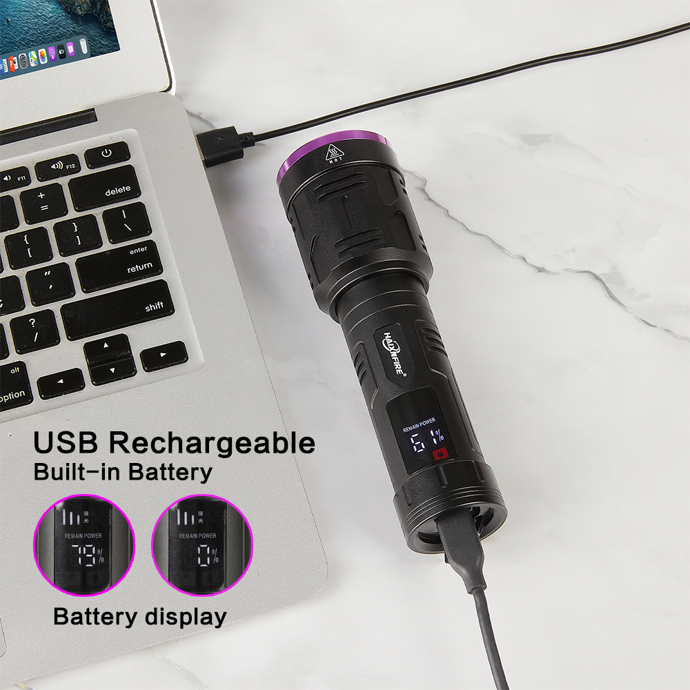 HaixnFire SV17 purple light flashlight 365nm UV glue curing purple ...