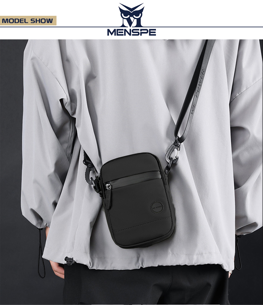 MENSPE Men Bag Fashion Men's Shoulder Bag Mini Waist Bag Leisure ...