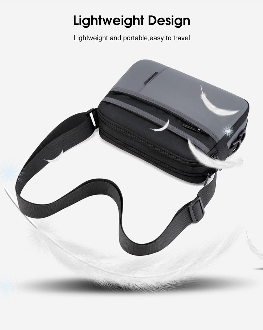 MENSPE Men's Bag Fashion Single-shoulder Bag Multi-pocket Men's ...