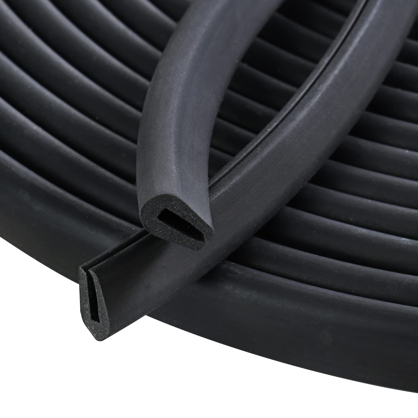 10M-Black Rubber U-Shaped Black U Shaped Rubber Edge Sealing Strip U ...