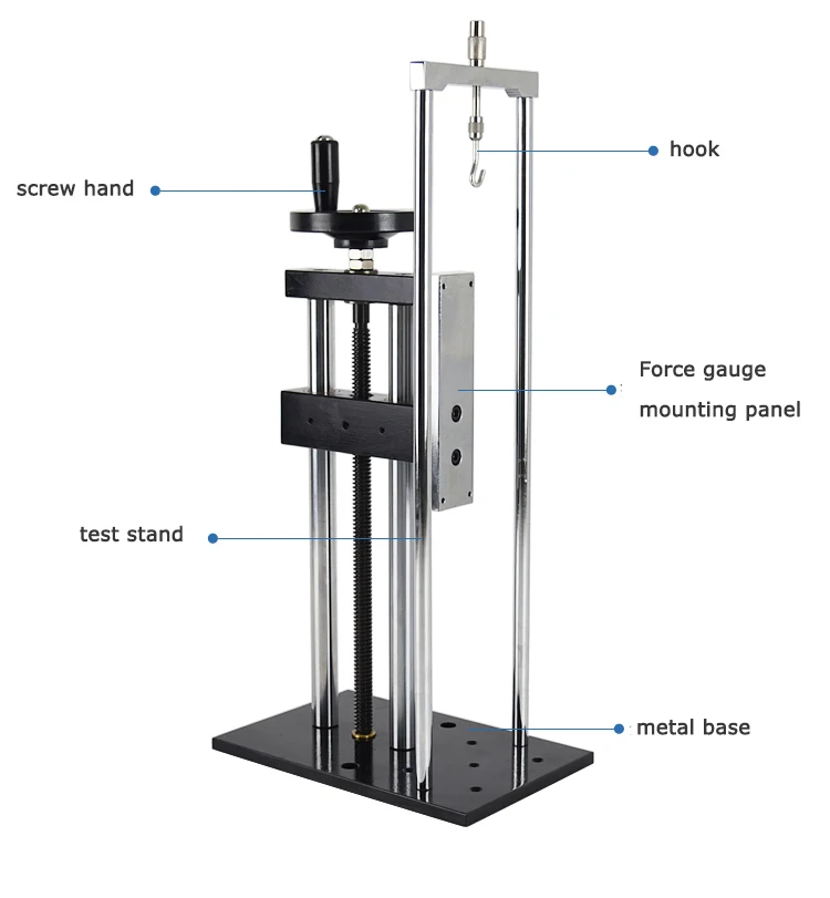 500N Analog Push Pull Force Gauge Test Stand Dynometer Test Bench ALX-J ...