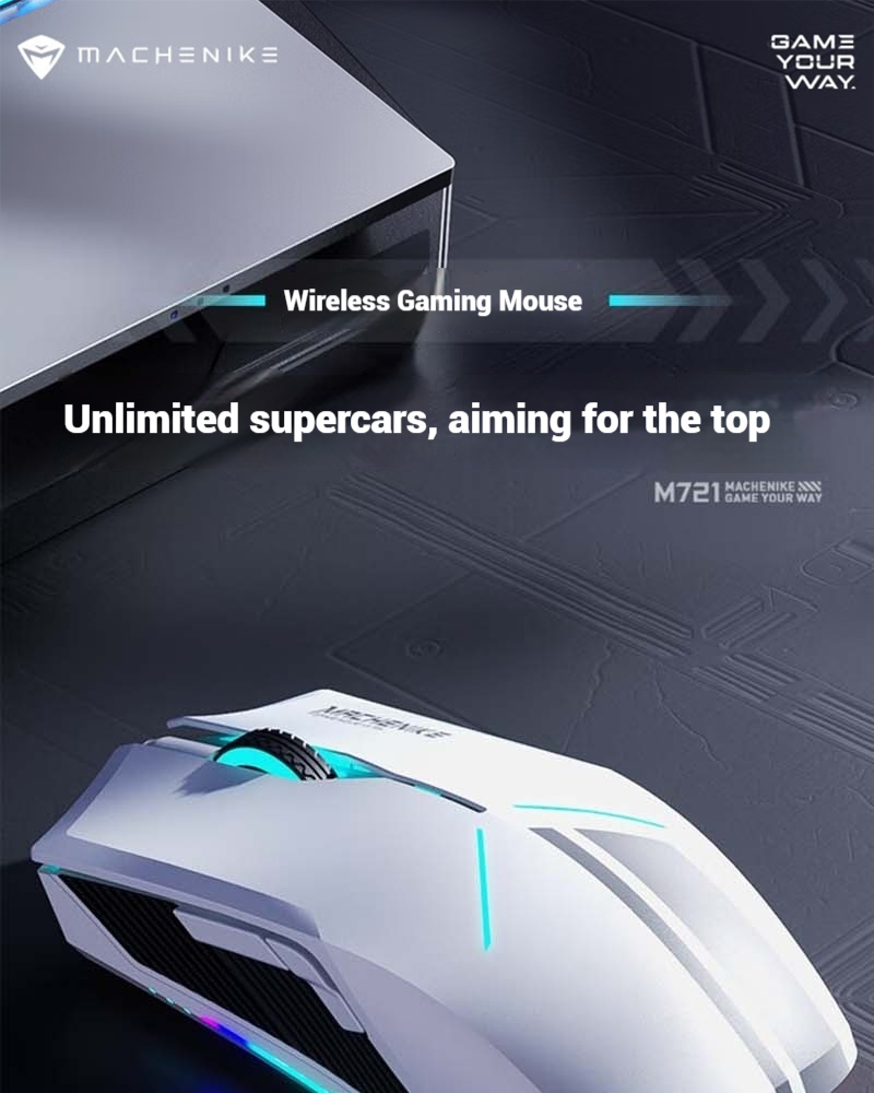 Machenike M721 Pilot version Wireless mouse supercar designed RGB long endurance gaming computer ...