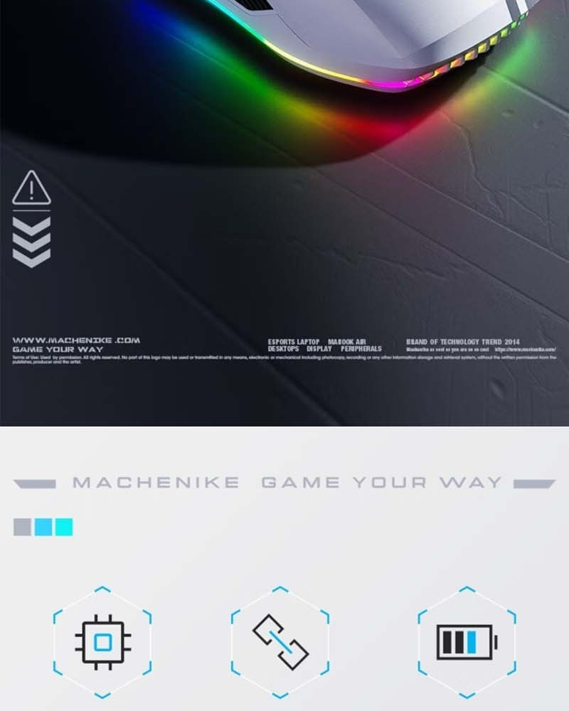 Machenike M721 Pilot version Wireless mouse supercar designed RGB long ...