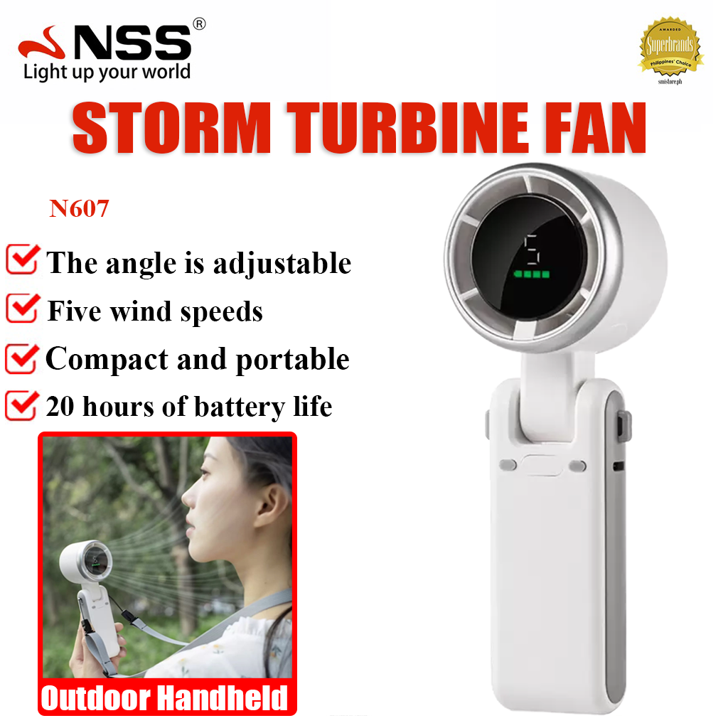 NSS High Speed Turbo Mini Fan Handheld Portable Foldable Strong Wind ...