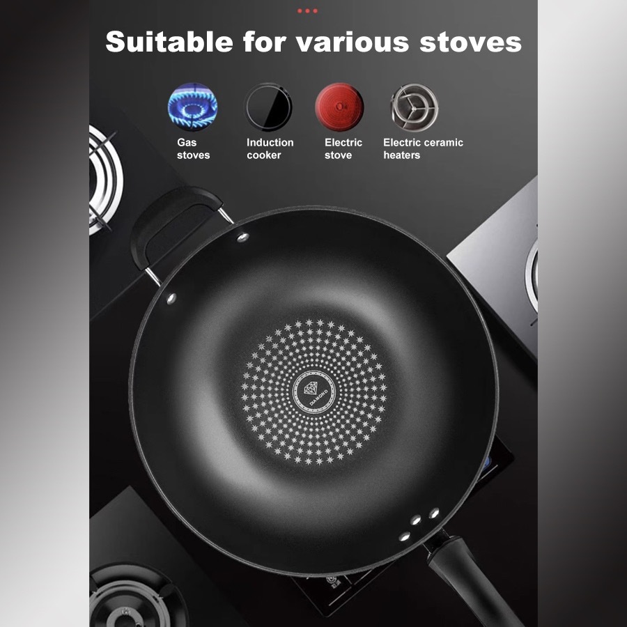 32CM Non Stick Pan Composite Diamond Coating High Quality Non Stick ... 32CM Non Stick Pan Composite Diamond Coating High Quality Non Stick ...