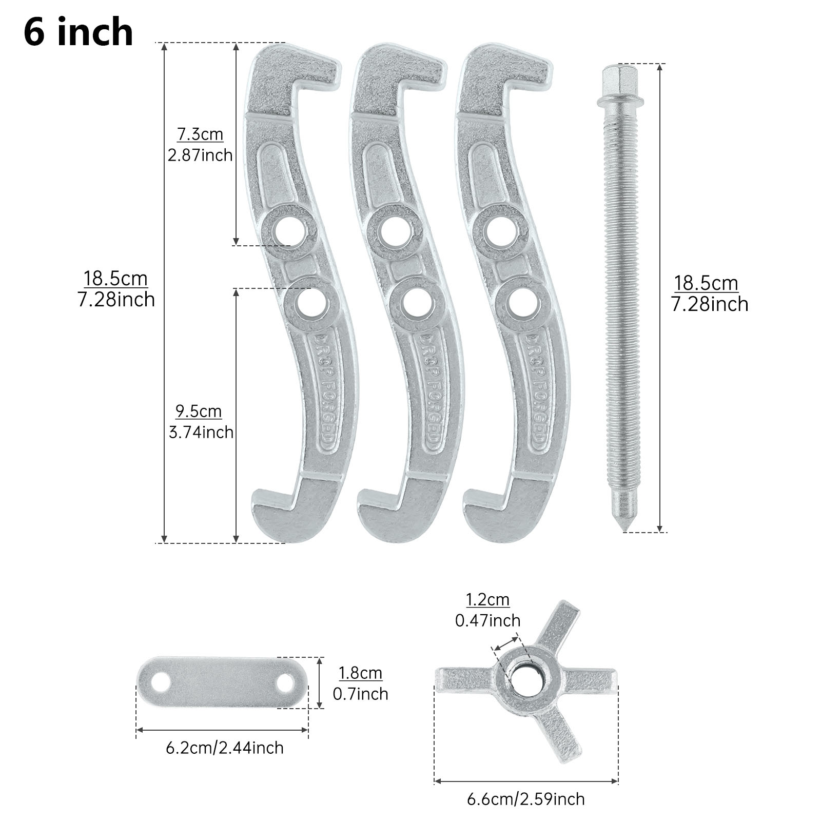 High Carbon Steel Forging Three Claws 3 / 4 / 6 / 8 / 10 inch Gear ...