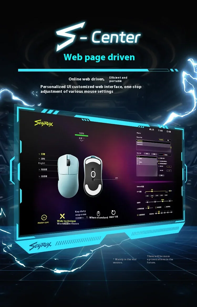 SCYROX V6 Wireless Mouse 30000DPI PAW3395 Lightweight Dual Mode Gaming ...