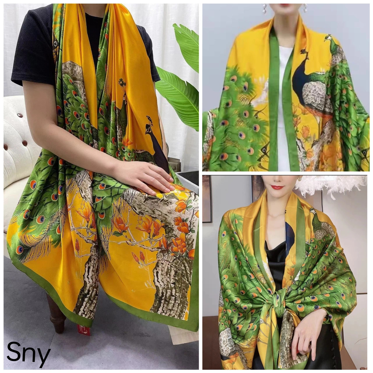 180cm satin silk scarf for women Spring and Autumn style Korean style ...