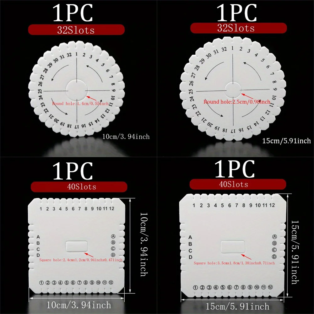 Pcs Braiding Disk Round Square Kumihimo Beading Cord Disc Braiding ...