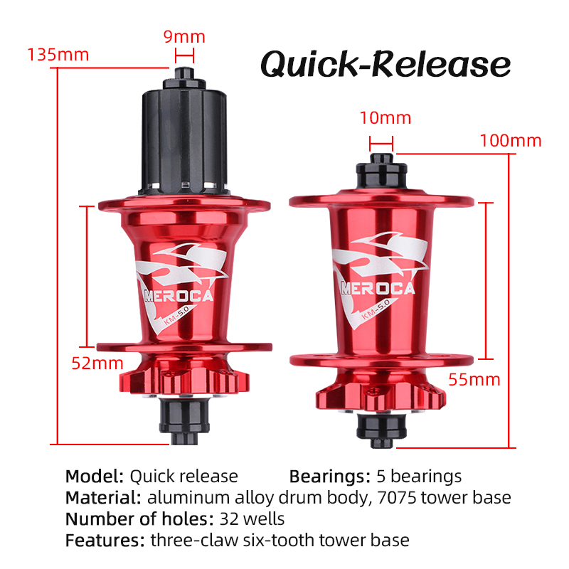 ⚡CLEARANCE Price⚡MEROCA Bike Hub 6 Pawls 3 Teeth MTB Cassette Hub 32 ...