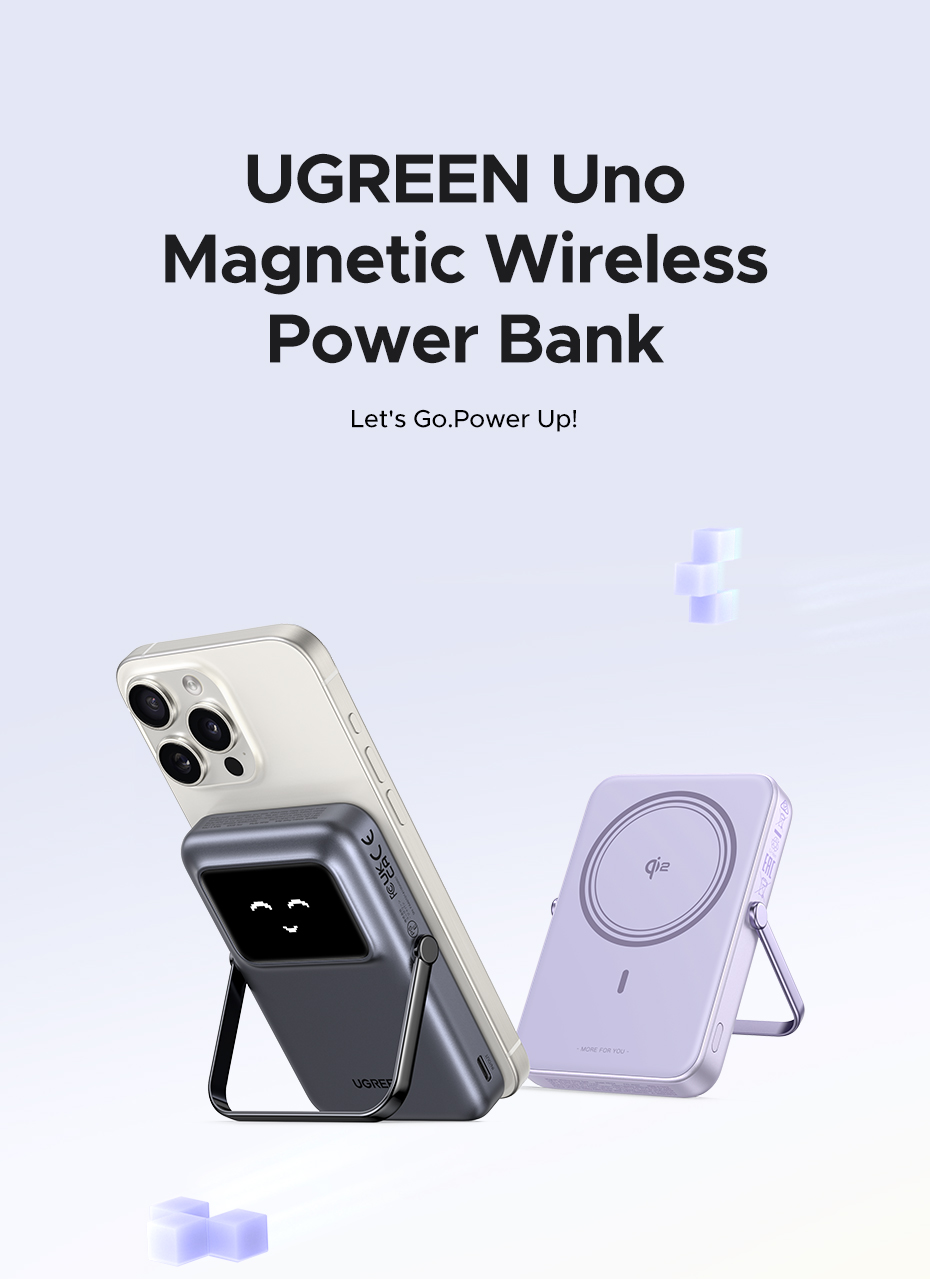 Ugreen UNO Qi2 15W 10000mAh Magnetic Wireless PD20W Fast Charging Power ...