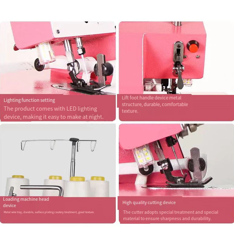 COD Household Electric Portable Sewing Machine with Three Lines Four ...