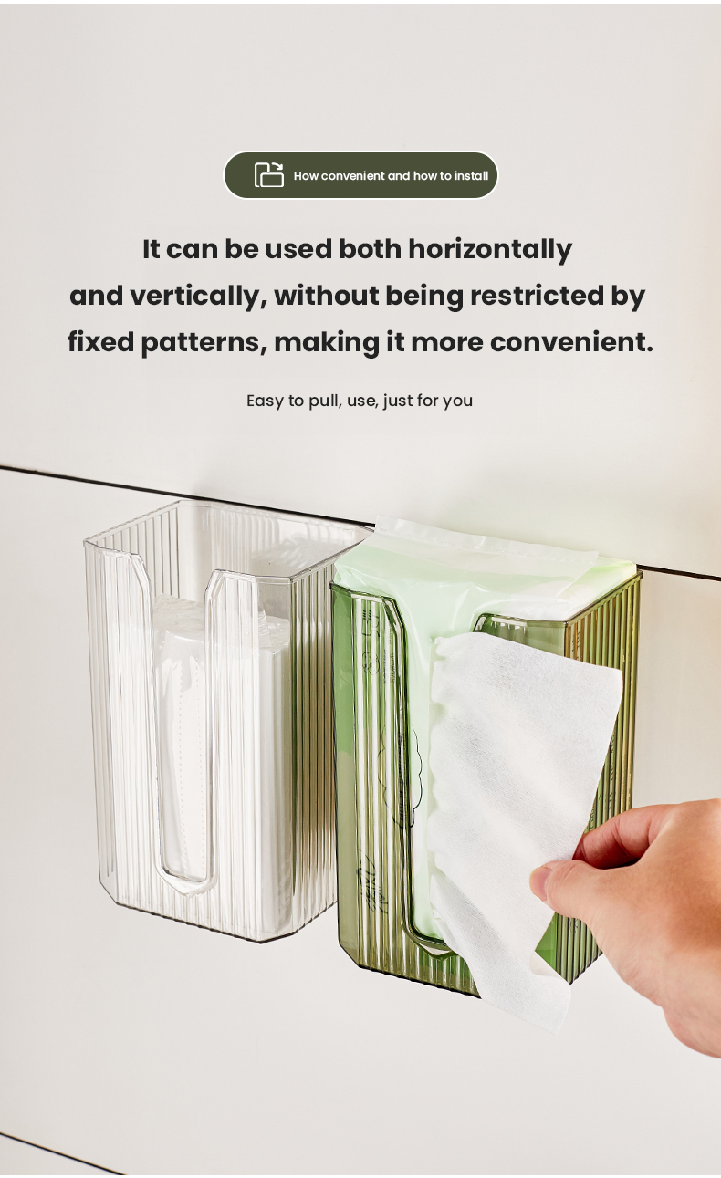 Wall-mounted Tissue Holder Bathroom Transparent Glacier Design Wall ...