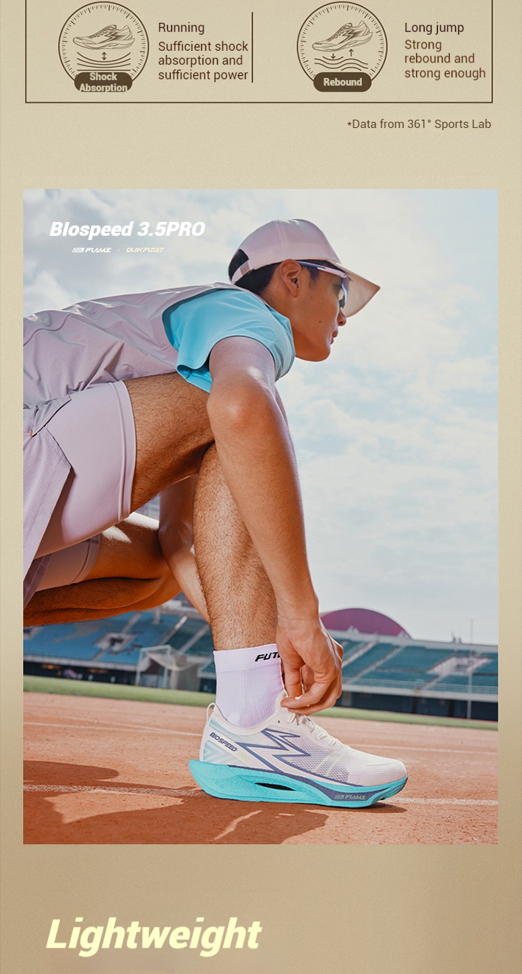 361 Degrees Biospeed 3.5 Pro Men Running Shoes Professional Racing Marathon Lightweight Stable ...