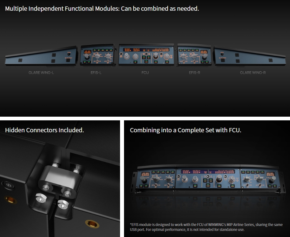 WINWING EFIS Combo Airbus A320 EFIS Control Panel | Support X-Plane ...