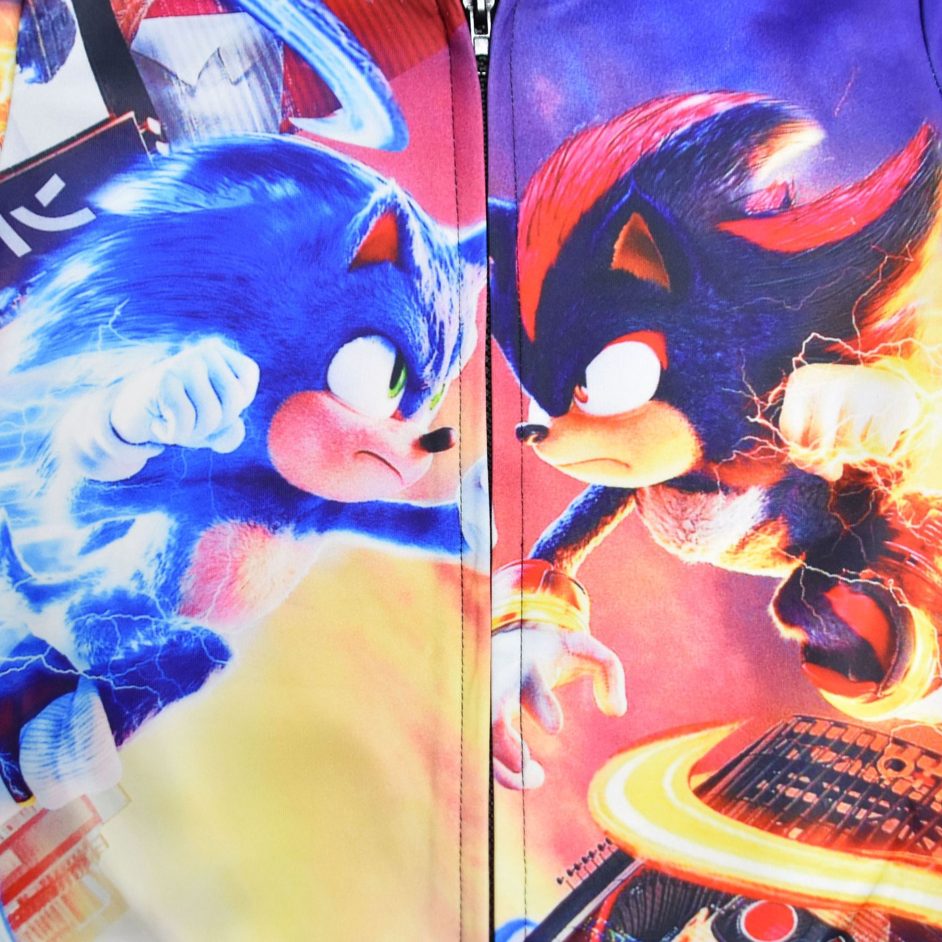Sonic The Hedgehog 2 Cartoon Children's Zipper Outerwear Hooded Jacket ...