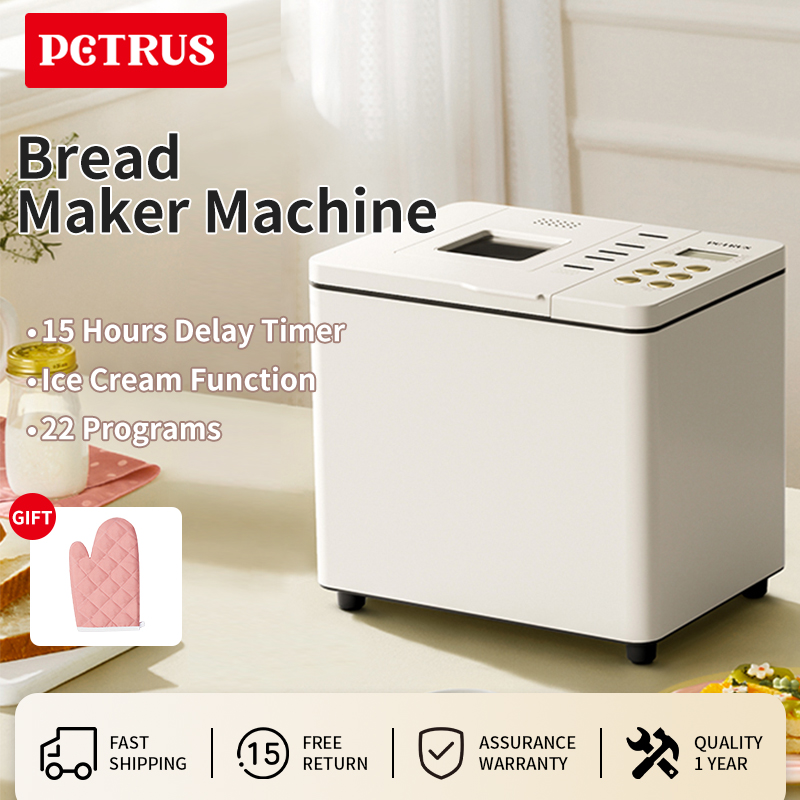 Petrus Bread Maker Machine 22 Programmable Menus Compact and Automatic Customizable Settings ...