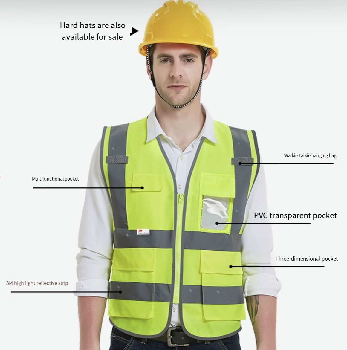 3M Warning Reflective Safety Vest, Reflective Safety Vest, Anti-static ...