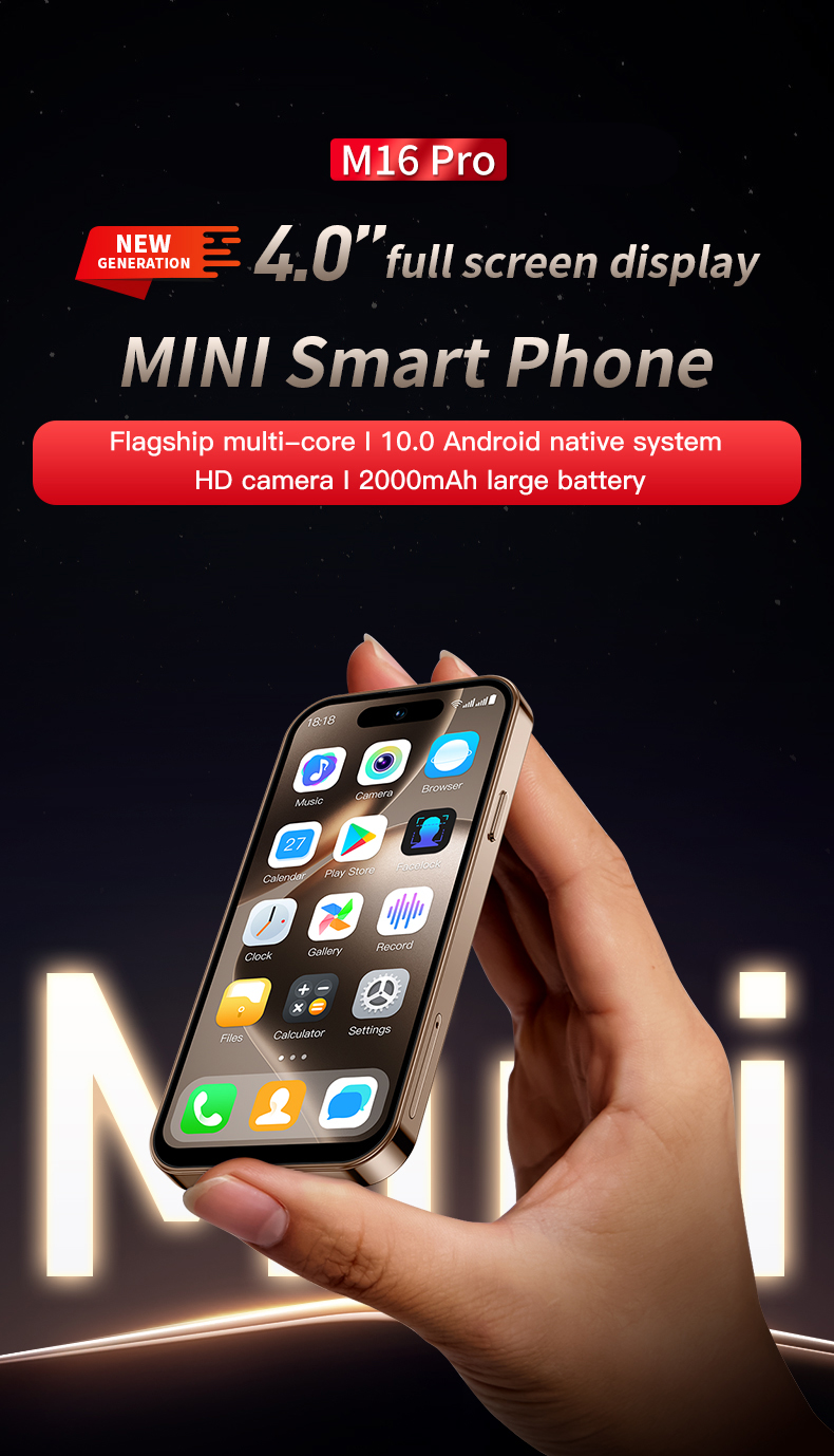 M16Pro mini 4-inch 3G smartphone Android 10.0 dual SIM dual standby ...