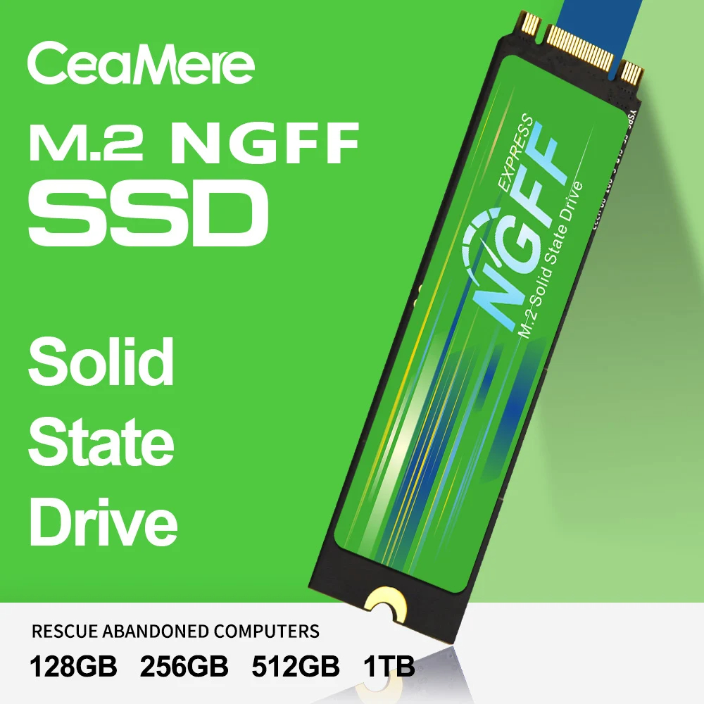 M.2 SATA SSD 128G 256G M.2 NGFF SSD 500MB/S M.2 2280 NGFF SATA B & M ...
