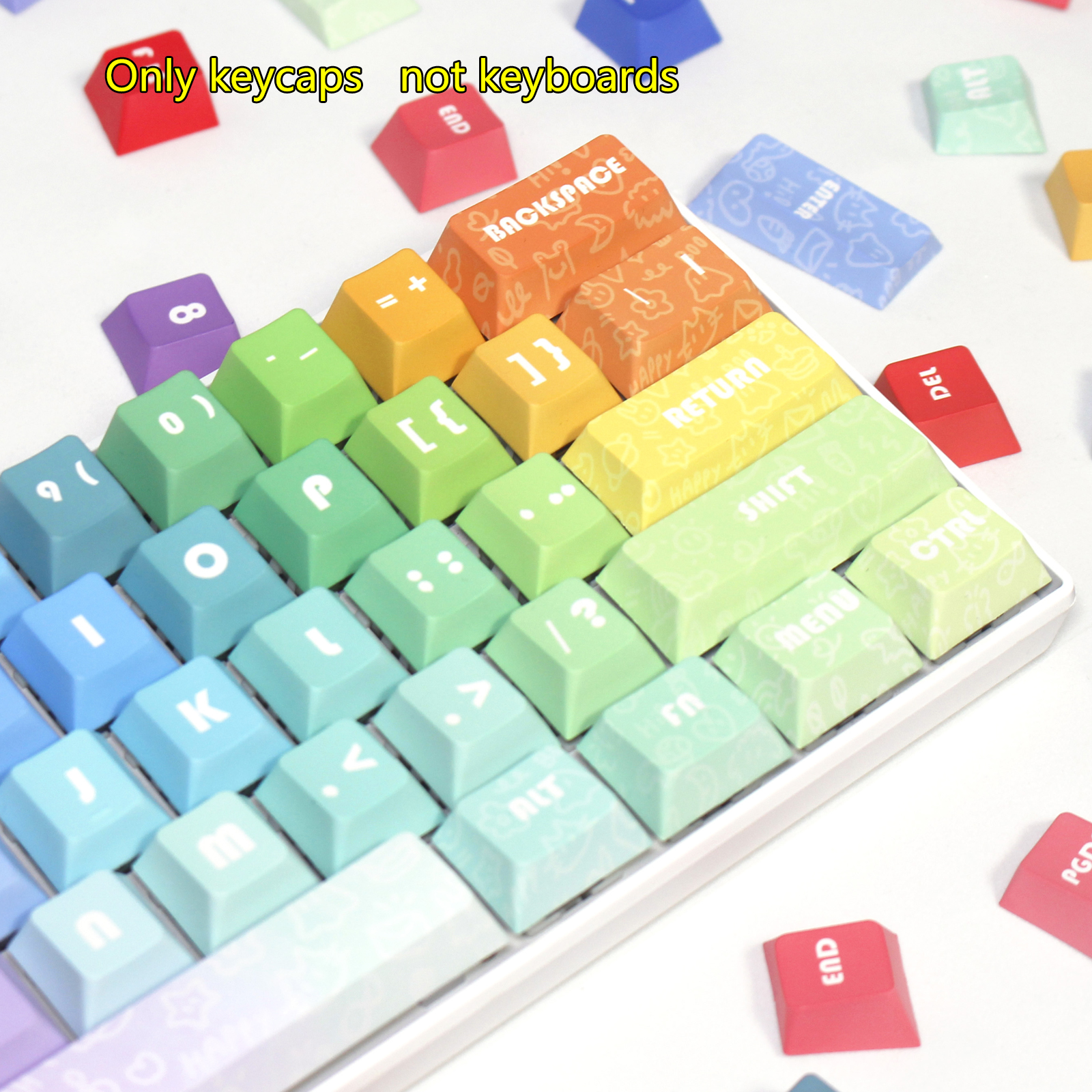 PBT Cherry Profile 130/131/128/135 Keys Color keycaps set for RK ...