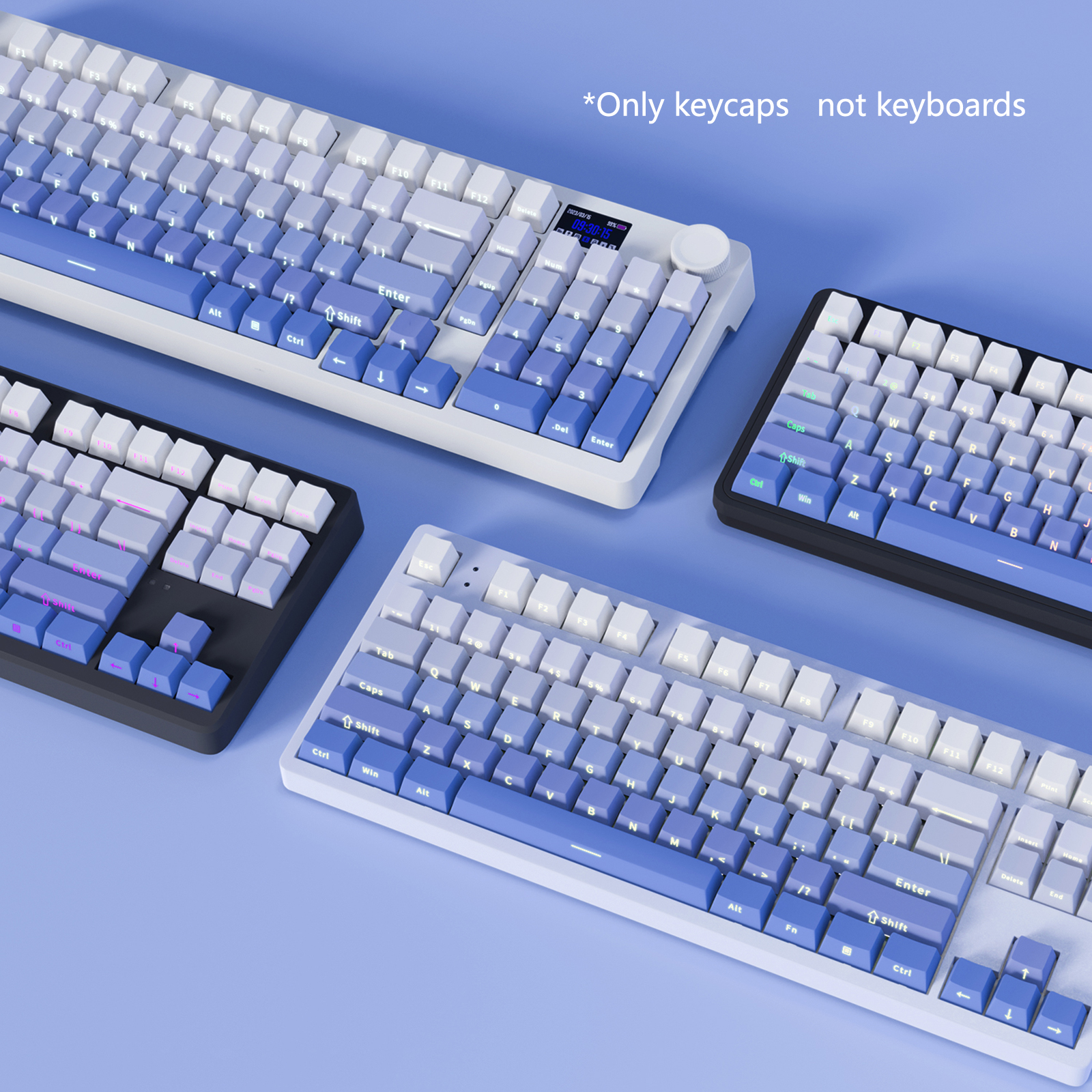 PBT Keycap 136Keys OEM Height Side Engraving Gradient Color keycaps for ...