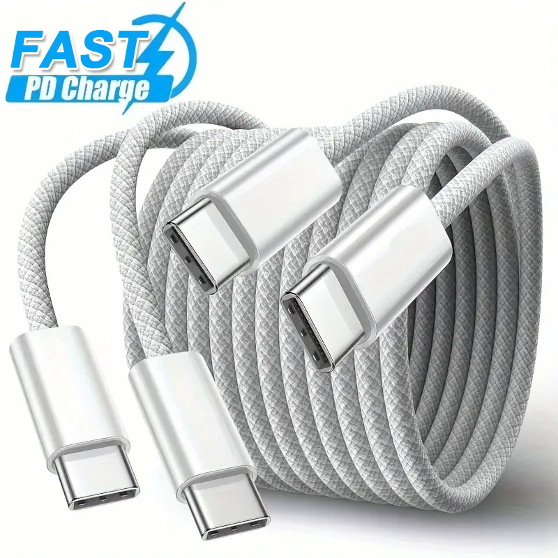 USB Type C Cable PD Fast Charge Public to Public CTOC Double Headed 60W ...