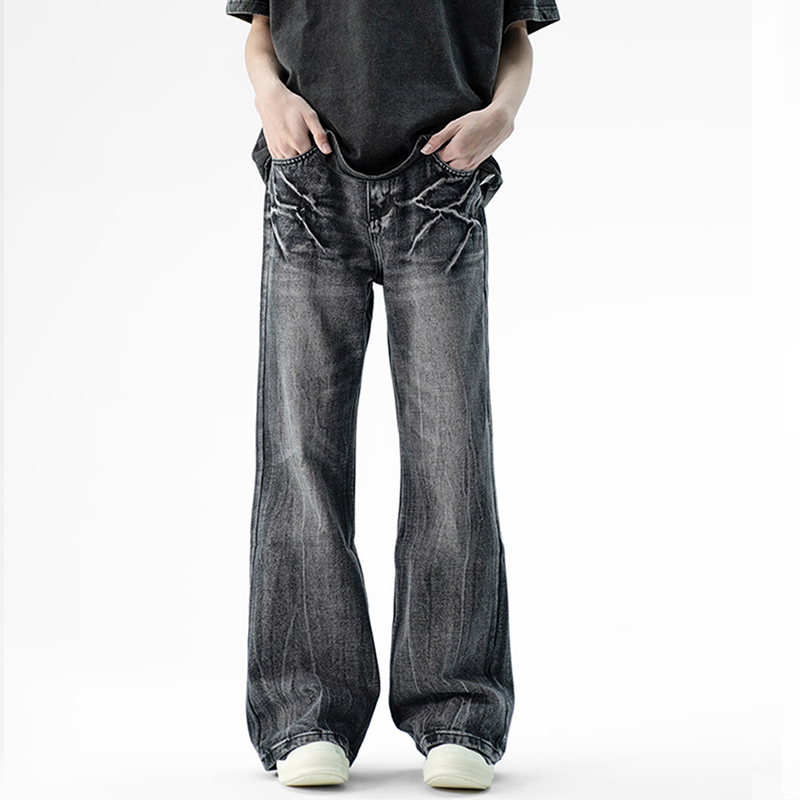 ED COD Men's for jeans baggy korean style straight pants men casual ...