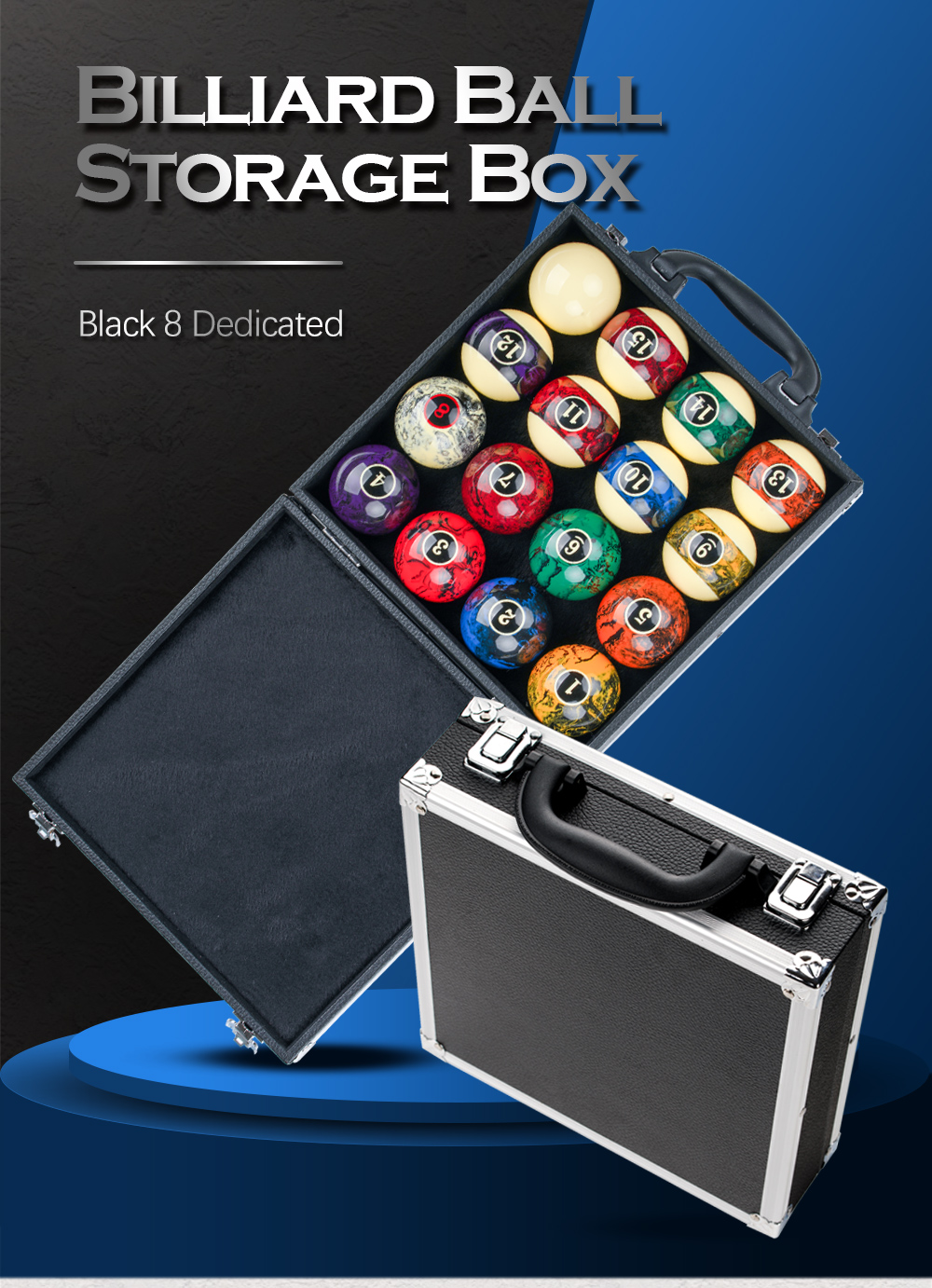 Easy Carrying Convenience Billiard Storage Billiard Balls Box PU ...