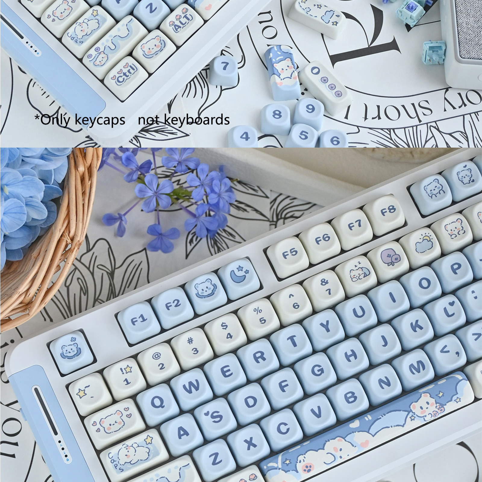 MOA Profile Theme Keycaps PBT DIY Custom for130/132/141/142 Mechanical ...