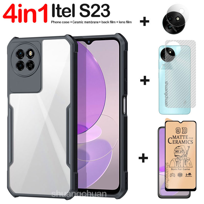 Itel A70 Case +back film+camera lens film+Ceramic membrane soft ...
