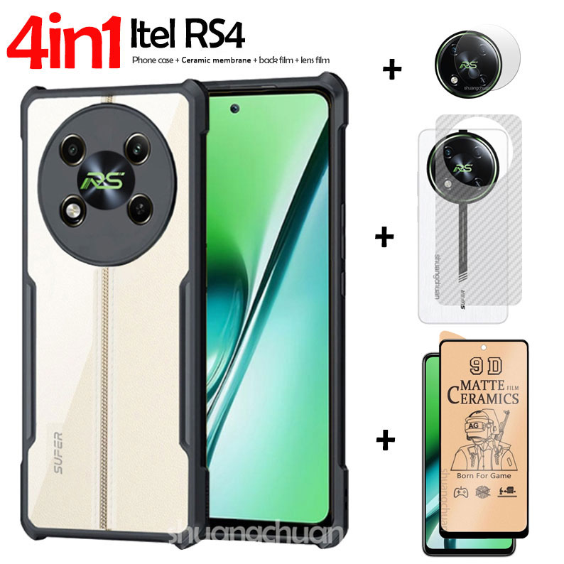 Itel A70 Case +back film+camera lens film+Ceramic membrane soft ...