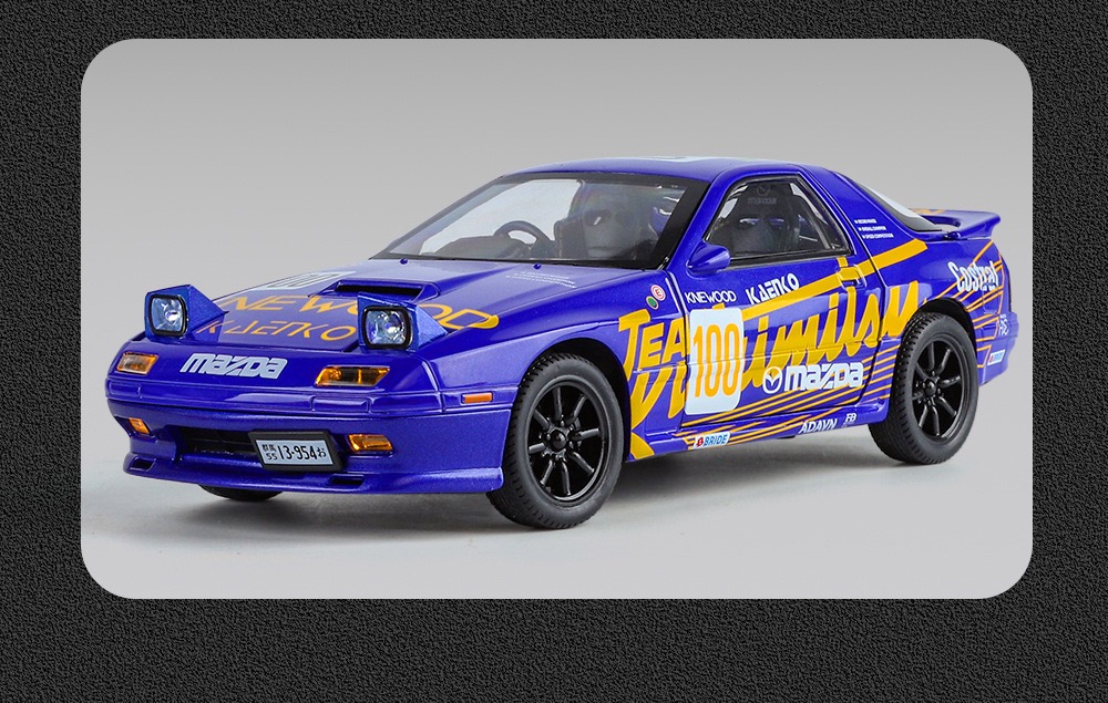 1:24 Scale Mazda RX7 Printing Alloy Car Model Diecast Car Sound Light ...