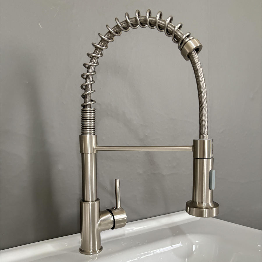 German stainless steel spring faucet 360° rotating pull-down, wall ...