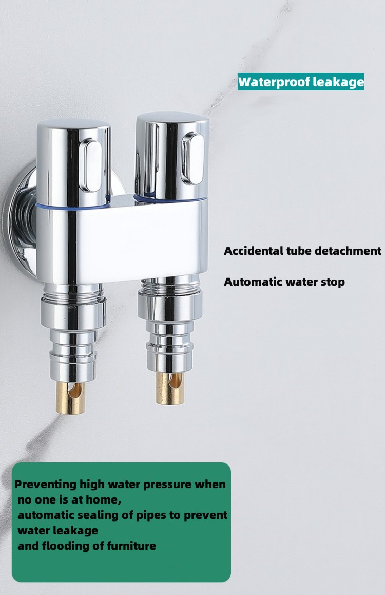 "Ready stock" double-outlet household washing machine faucet angle ...