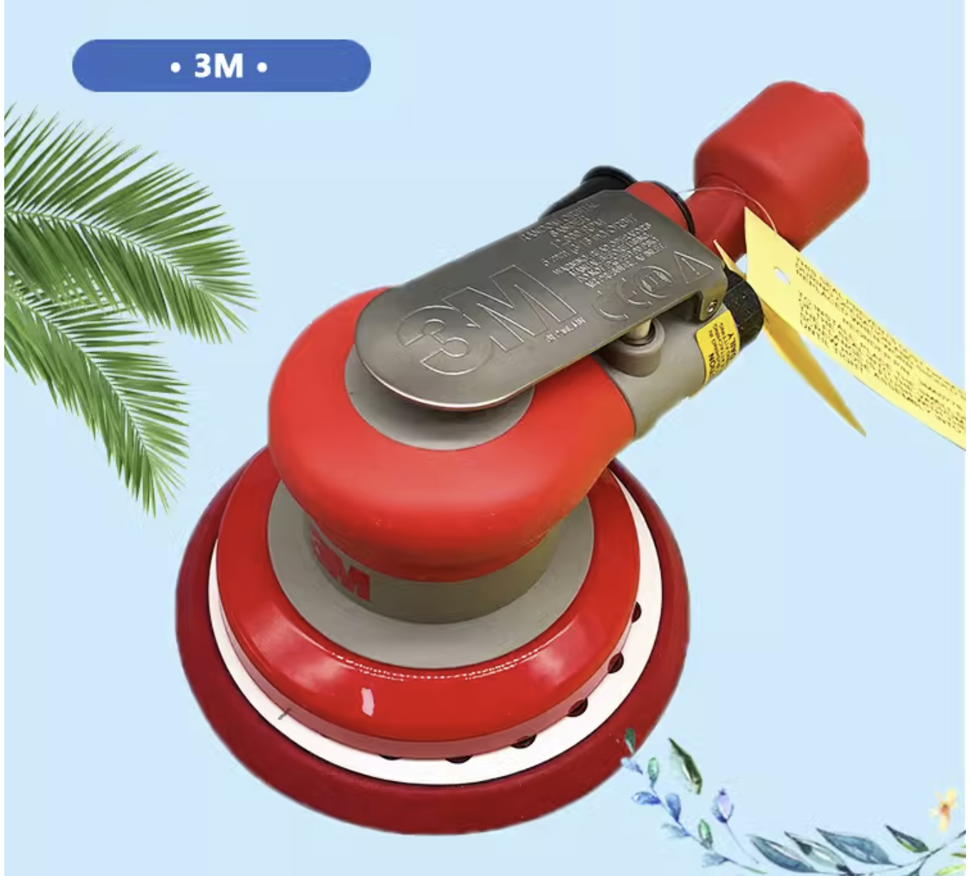 3M 20317 Orbital Sander Pneumatic Palm 5'' Inch Random Orbital Air Sander Car Polisher Grinder ...