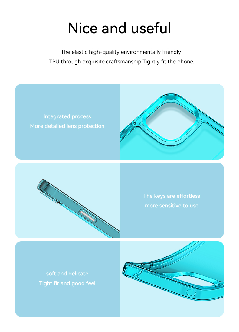 for iPhone SE4 16E Case Transparent TPU Anti-Scratch PhoneCase Shock ...