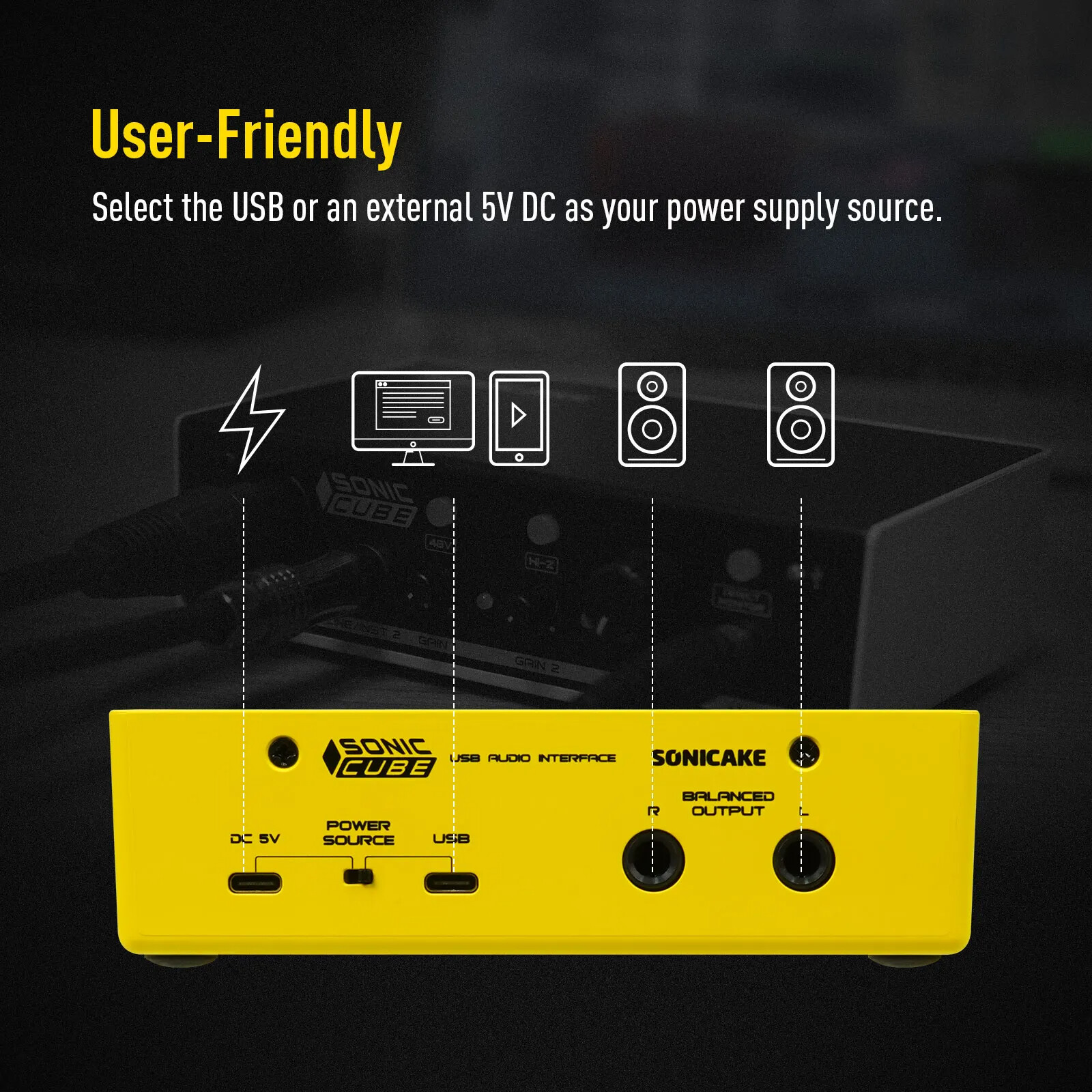 Sonicake Sonic Cube dual-channel professional audio interface high ...