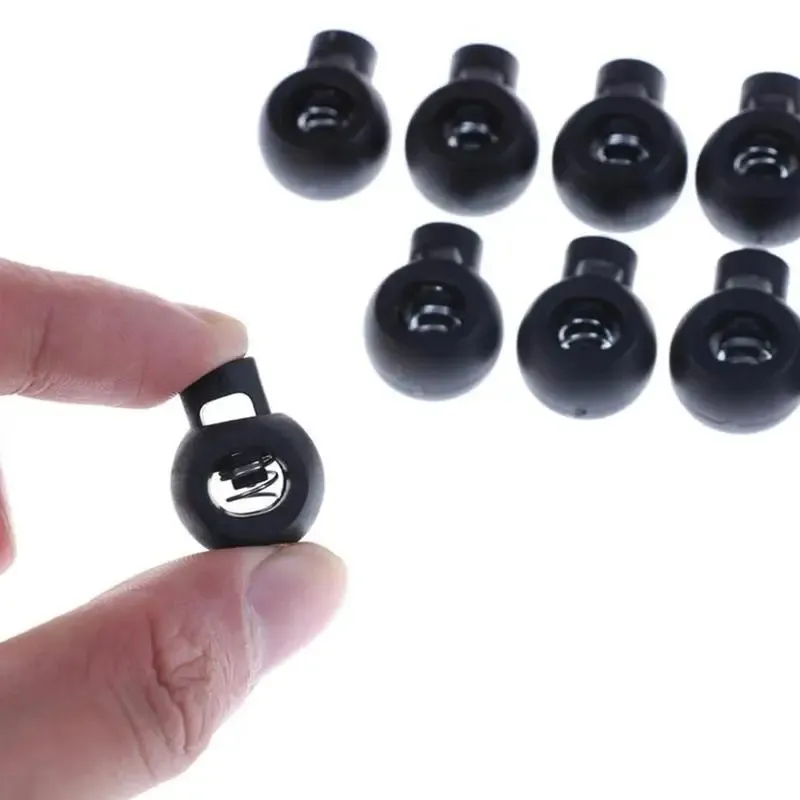 10PCS Single Hole Round Cord Locks With Spring Loaded Push Button ...