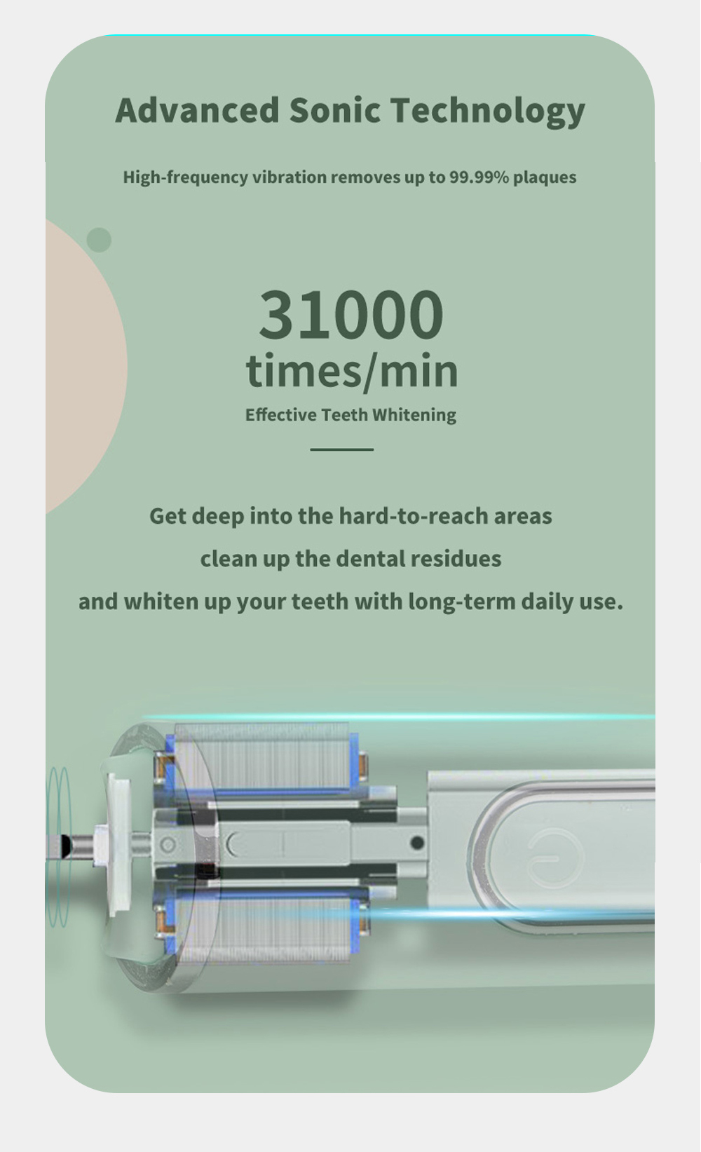 Simplus Electric Toothbrush 3D DuPont Toothbrush Head Rechargeable IPX7 ...