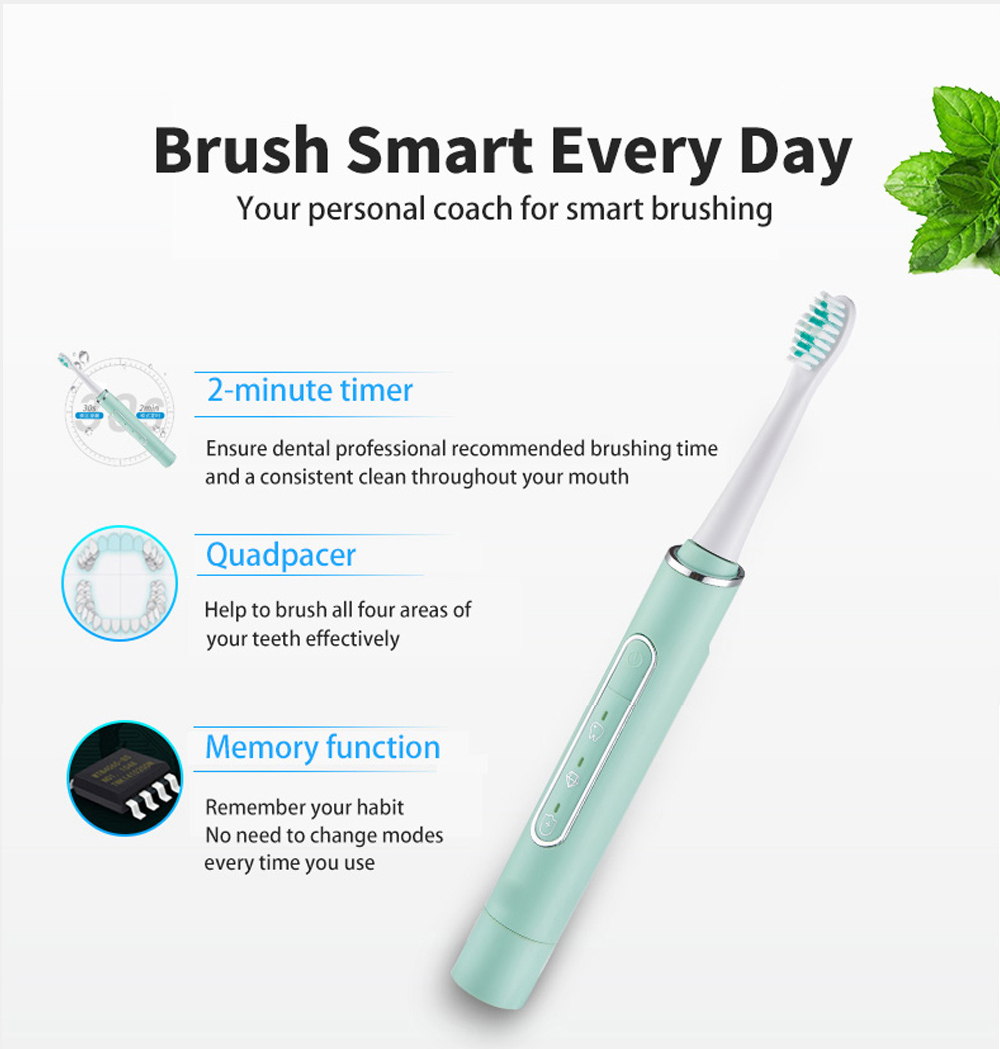 Simplus Electric Toothbrush 3D DuPont Toothbrush Head Rechargeable IPX7 ...