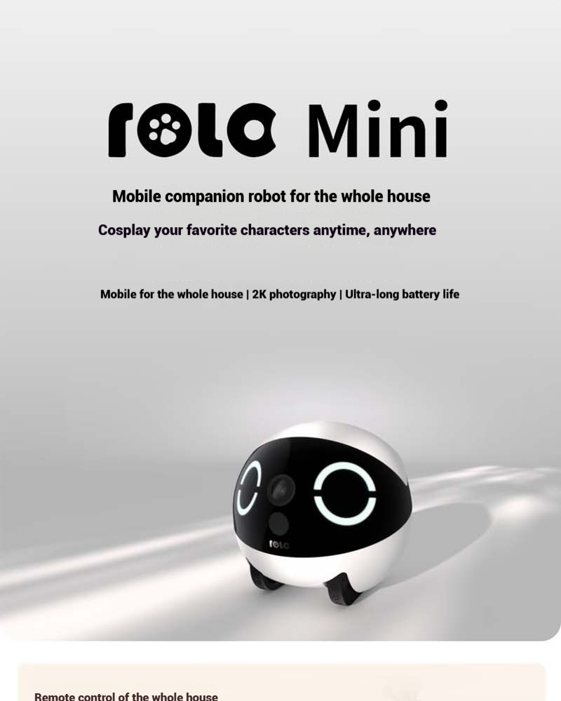 Enabot ROLA Mini accompanies the robot to walk around the house ...