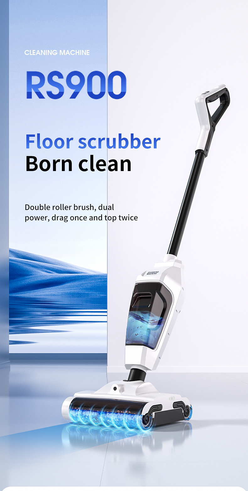 Smart Wireless Household Floor Washing Machine Sweep Suction Mop 3-in-1 ...