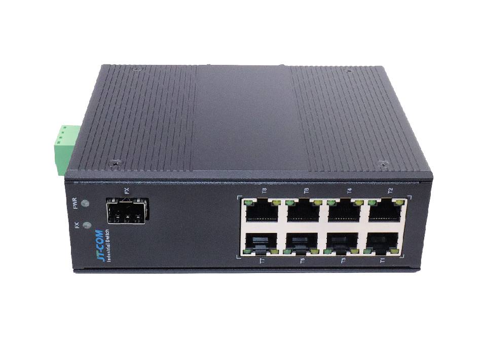 JT-COM industrial grade 1000Mbps Gigabit 1 SFP 8 RJ45 Network switch ...