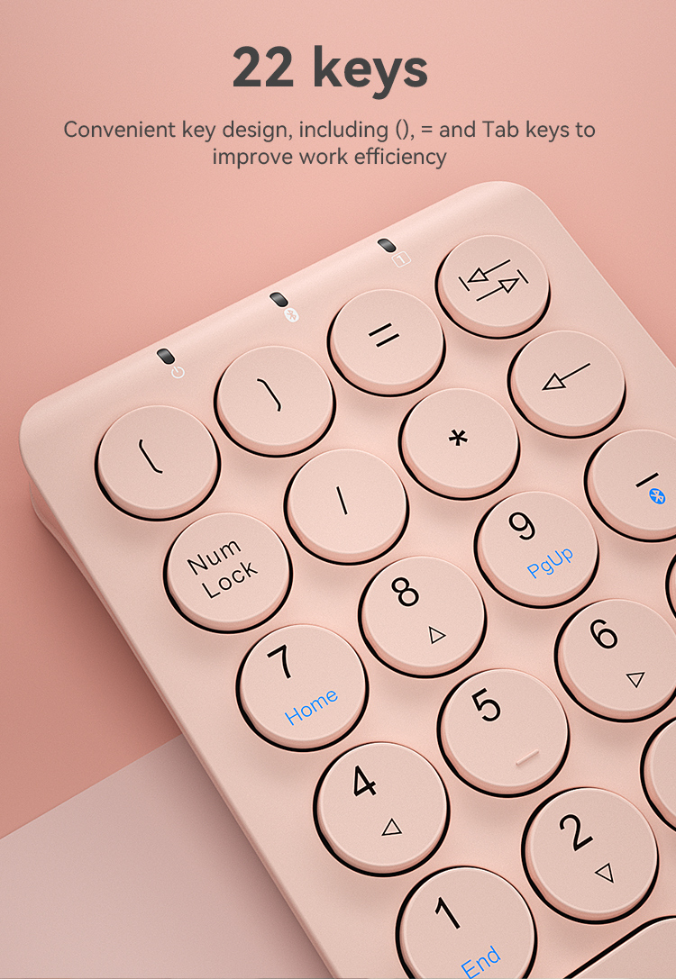 BOW HB159 Portable Mini Wireless Bluetooth Numeric Keypad Rechargeable ...