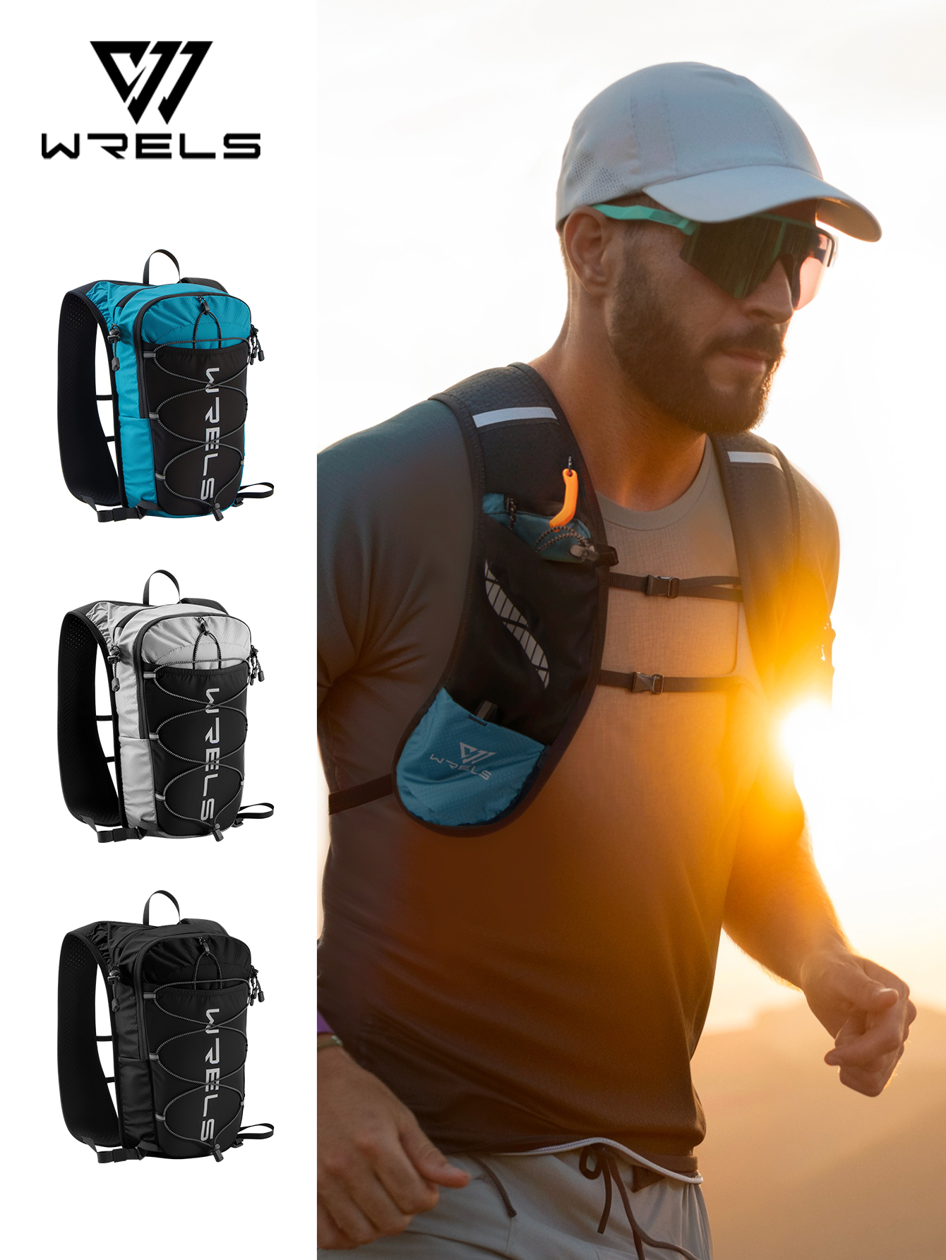 WRELS 8L Hydration Bag Pack Trail Running Mountain Climbing Hiking ...